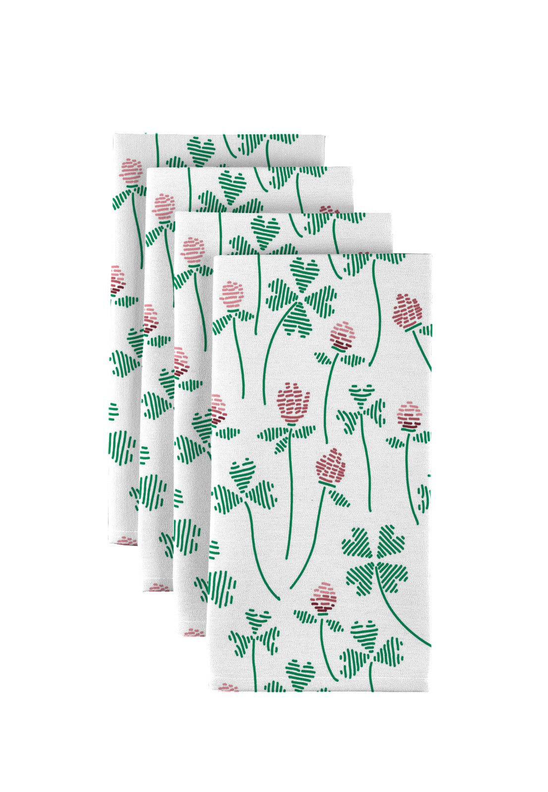 Fabric Textile Products, Inc. Stenciled Shamrocks 18" Napkins | Wayfair