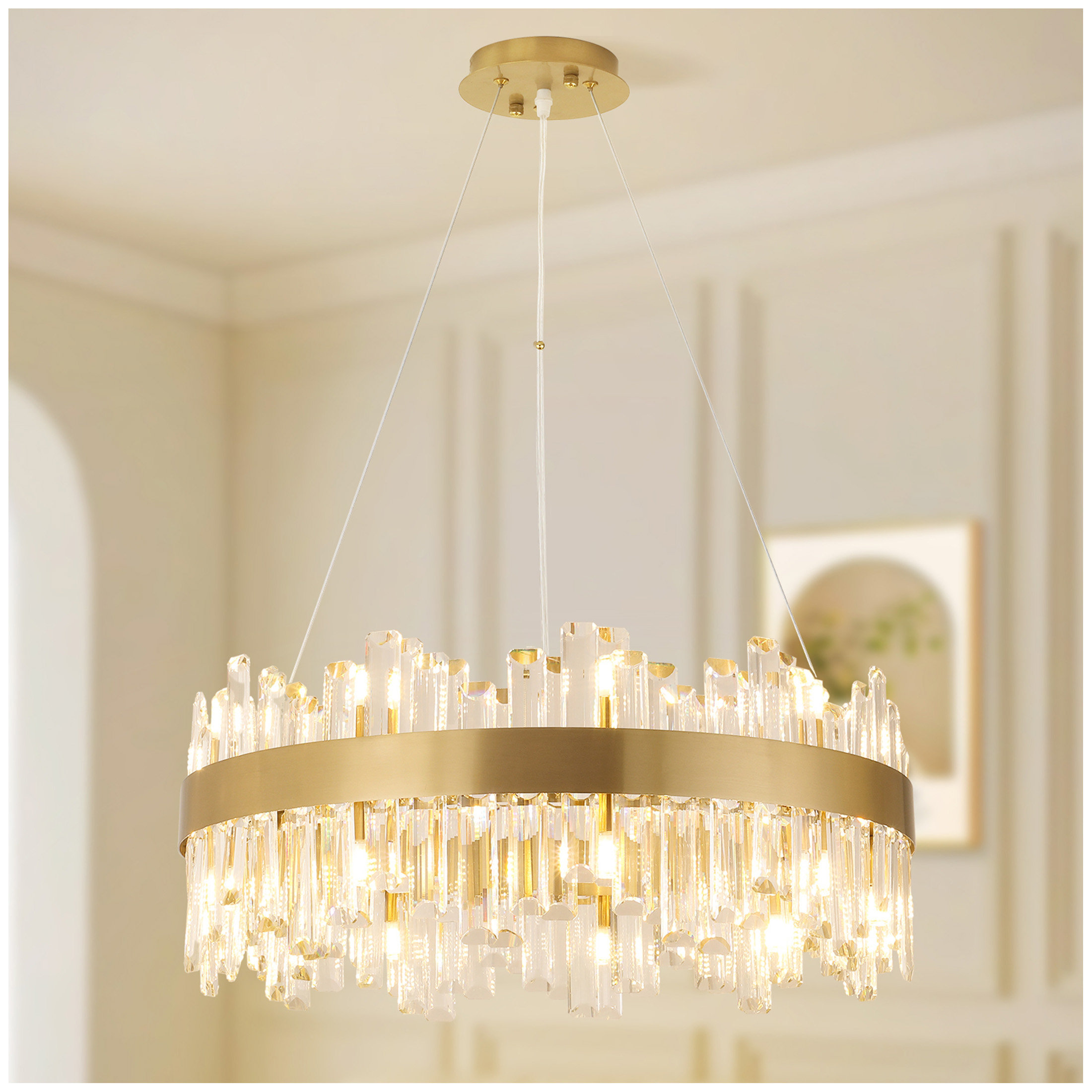 Latitude Run® Modern Crystal Chandelier Chandelier For Living Room ...