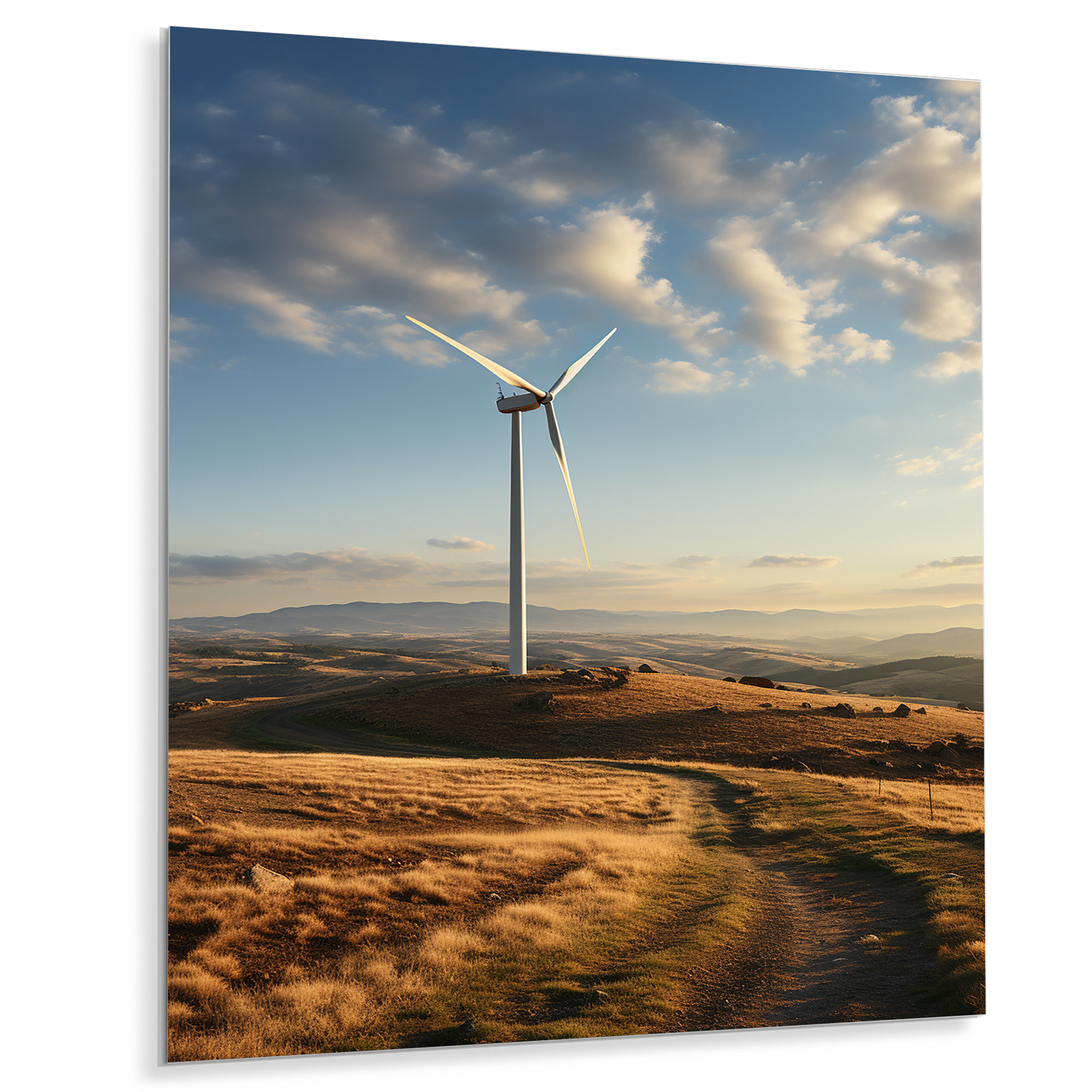 Gracie Oaks Wind Turbines Minimalist Motion I - Wind Turbines Metal ...