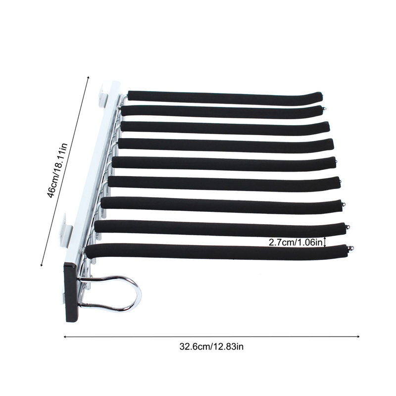 Rebrilliant Belin Pull-out Wardrobe Scarf and Pent Rack | Wayfair