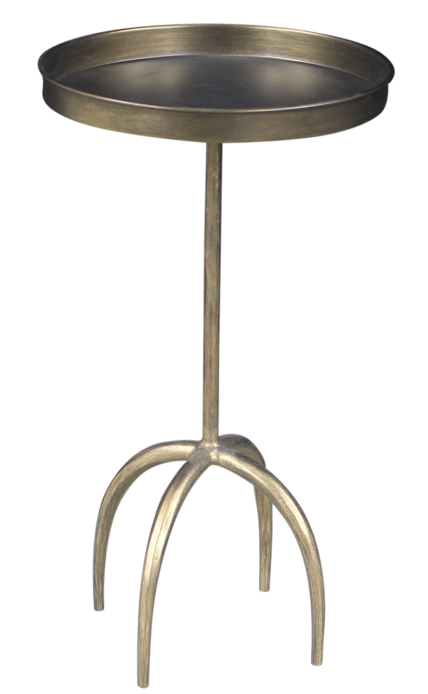 Brayden Studio® Jasper Side Table In Modern Brass Plated Finish On Iron ...