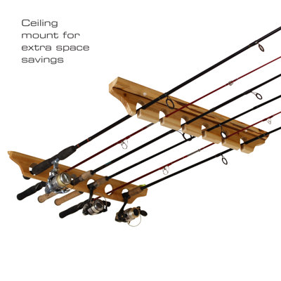 WFX Utility™ Wood Wall Mounted Multi-Use Fishing Rack & Reviews | Wayfair