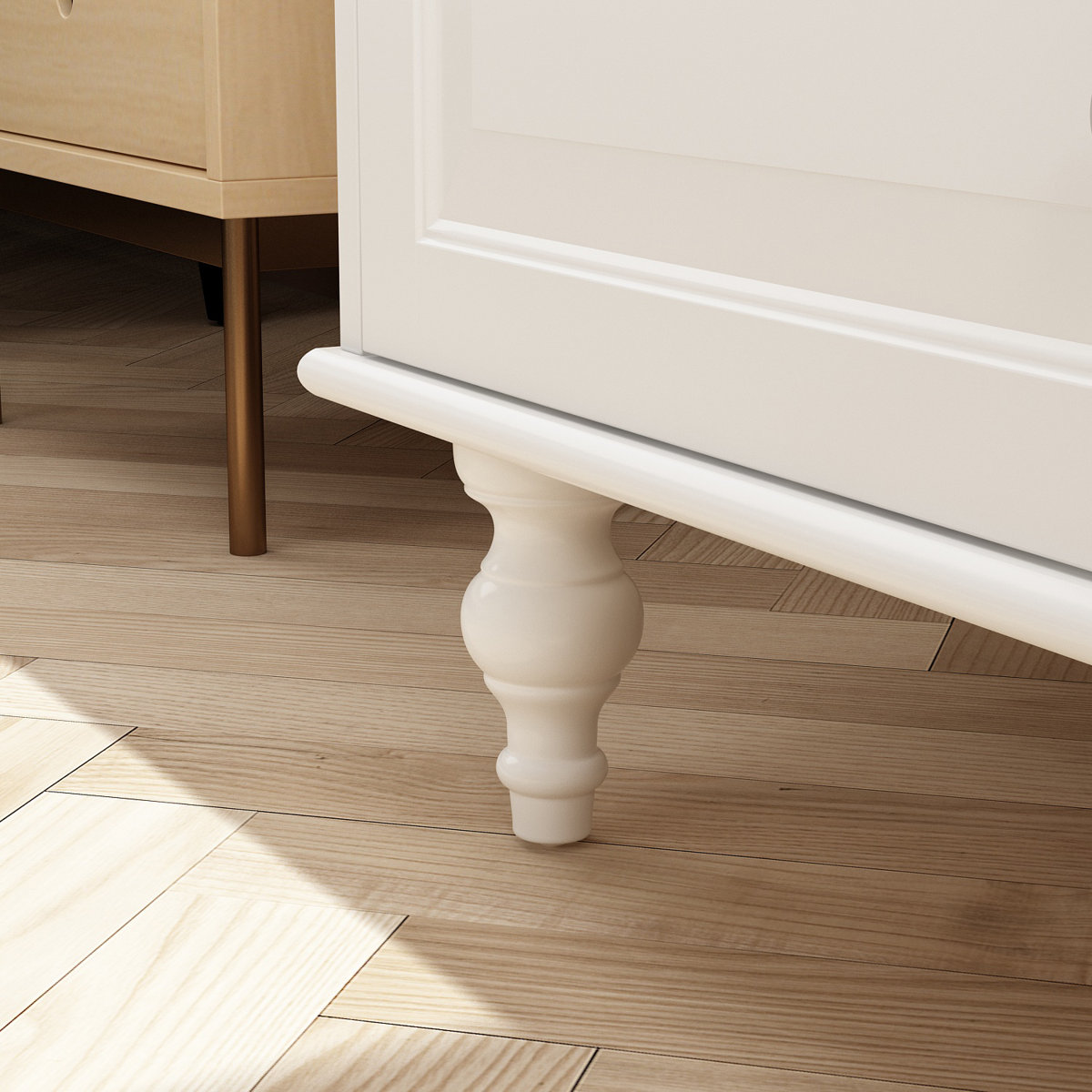 Lark Manor Talisha Freestanding Wooden Wardrobe Armoire with 3 Drawers ...