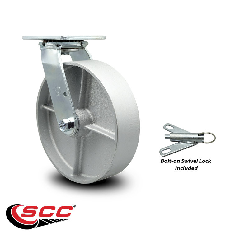 Service Caster Roulettes semi-pivotantes en acier avec roulement à ...