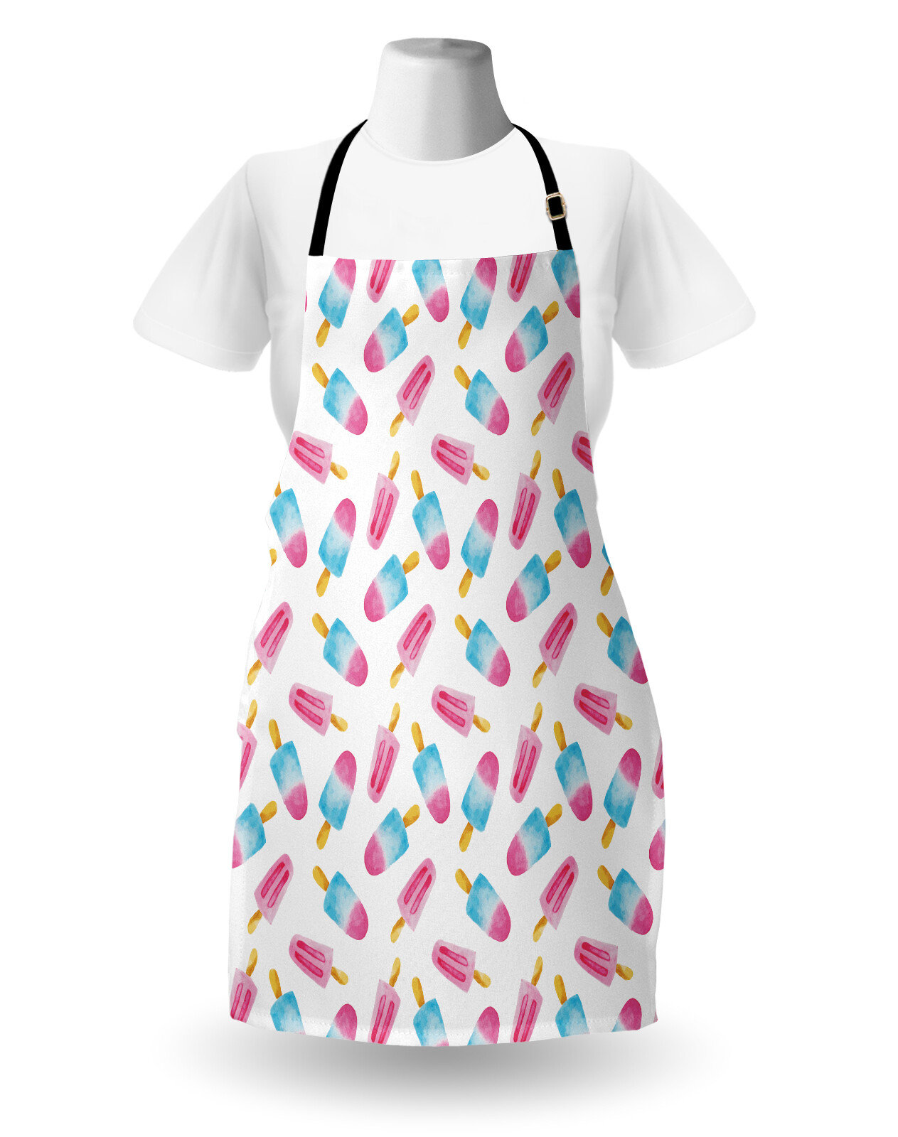 East Urban Home Ice Cream Apron Unisex, Watercolor Popsicles, Adult ...