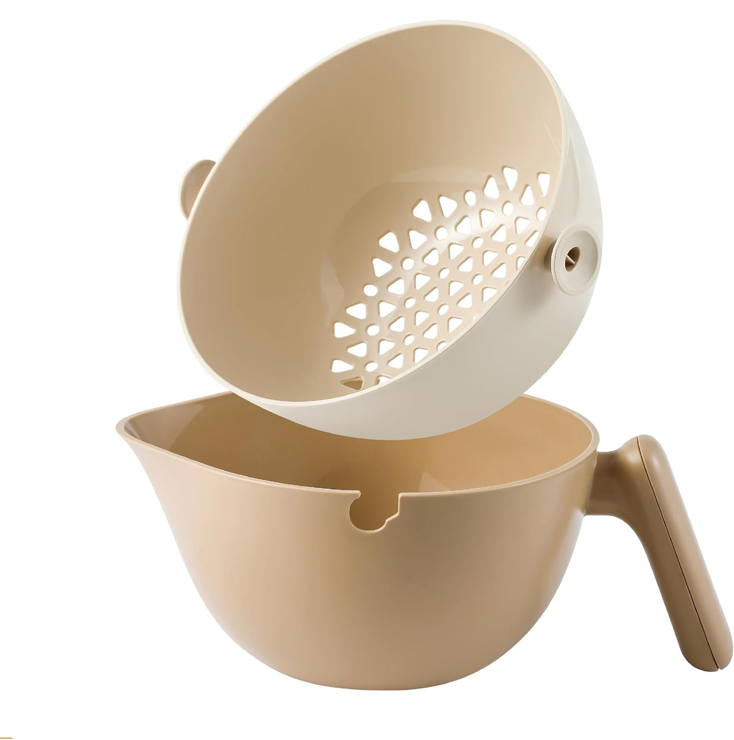 MODVAT White Multifunctional Food Strainer Set with Handle 2 in 1 ...