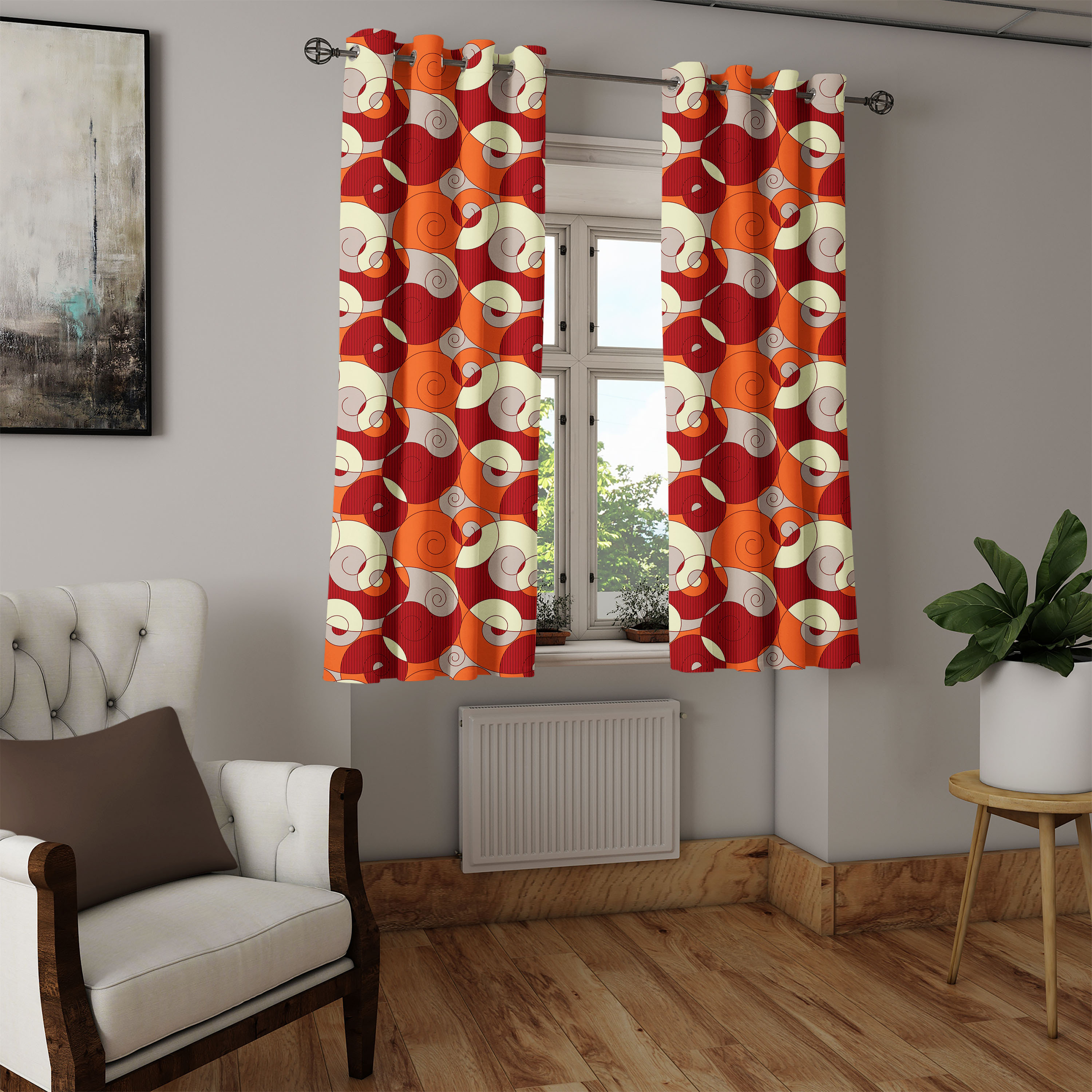 Latitude Run® Modern Grommet Curtain Decorative 2-Panel Window Drapes ...