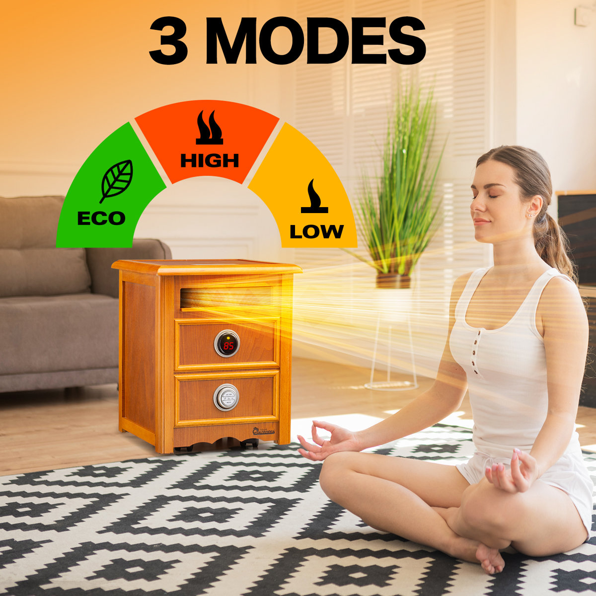 DR. INFRARED HEATER DR999, 1500W, Advanced Dual Heating System with ...