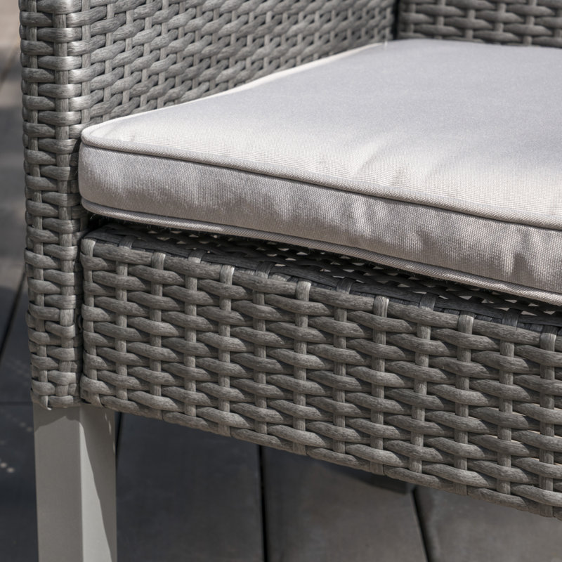 Winston Porter Amarveer Outdoor Dining Armchair with Cushion & Reviews ...