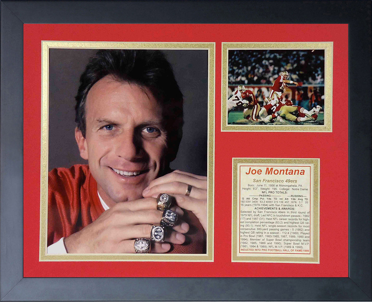 Trinx Joe Montana Rings Framed Memorabilia | Wayfair