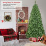 Charlton Home Christmas Tree With Memory Wire, Hinged Artificial PVC ...