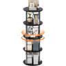 Brayden Studio® Rotating Bookshelf, 4 Tier Round Revolving Bookcase ...