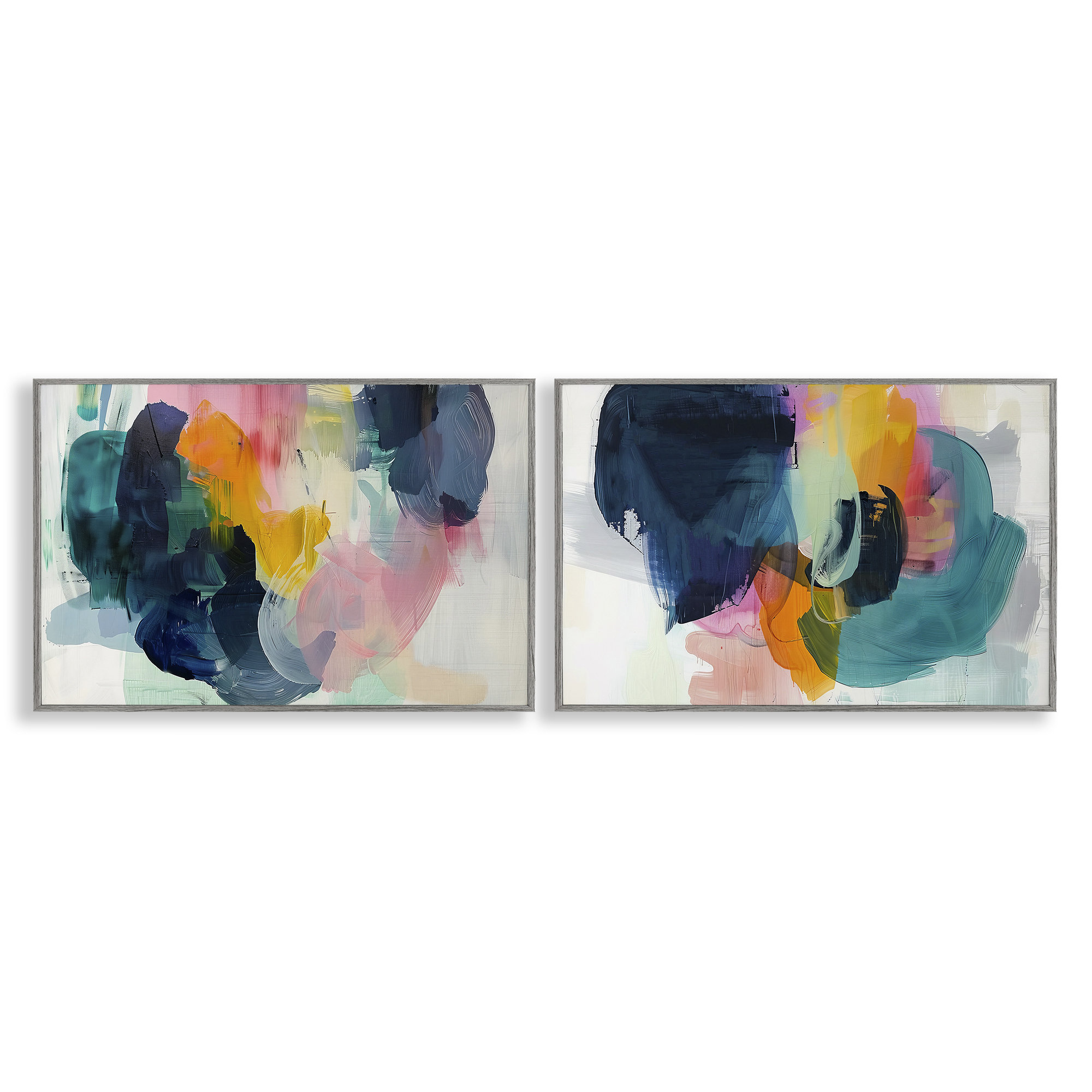 Latitude Run® Modern Restless Abstract 2 PC Giclee Art Set by Irena ...