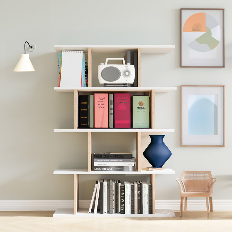 Latitude Run® Geometric Bookcase | Wayfair