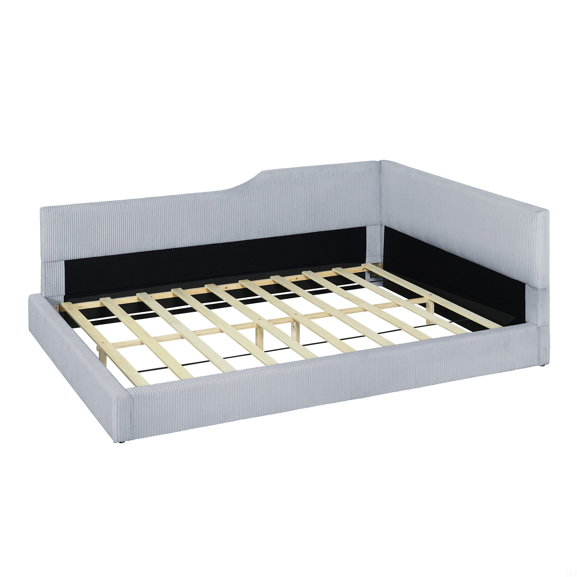 HOME FREE HOMES SP LLC Full Size L-Shaped Corduroy Daybed Upholstered ...