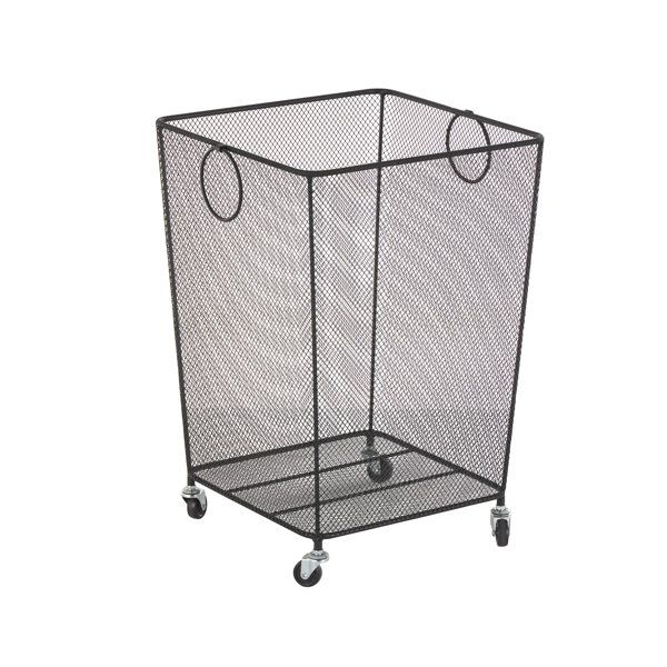 Red Barrel Studio® Metal Square Mesh Wire Rolling Laundry Storage ...