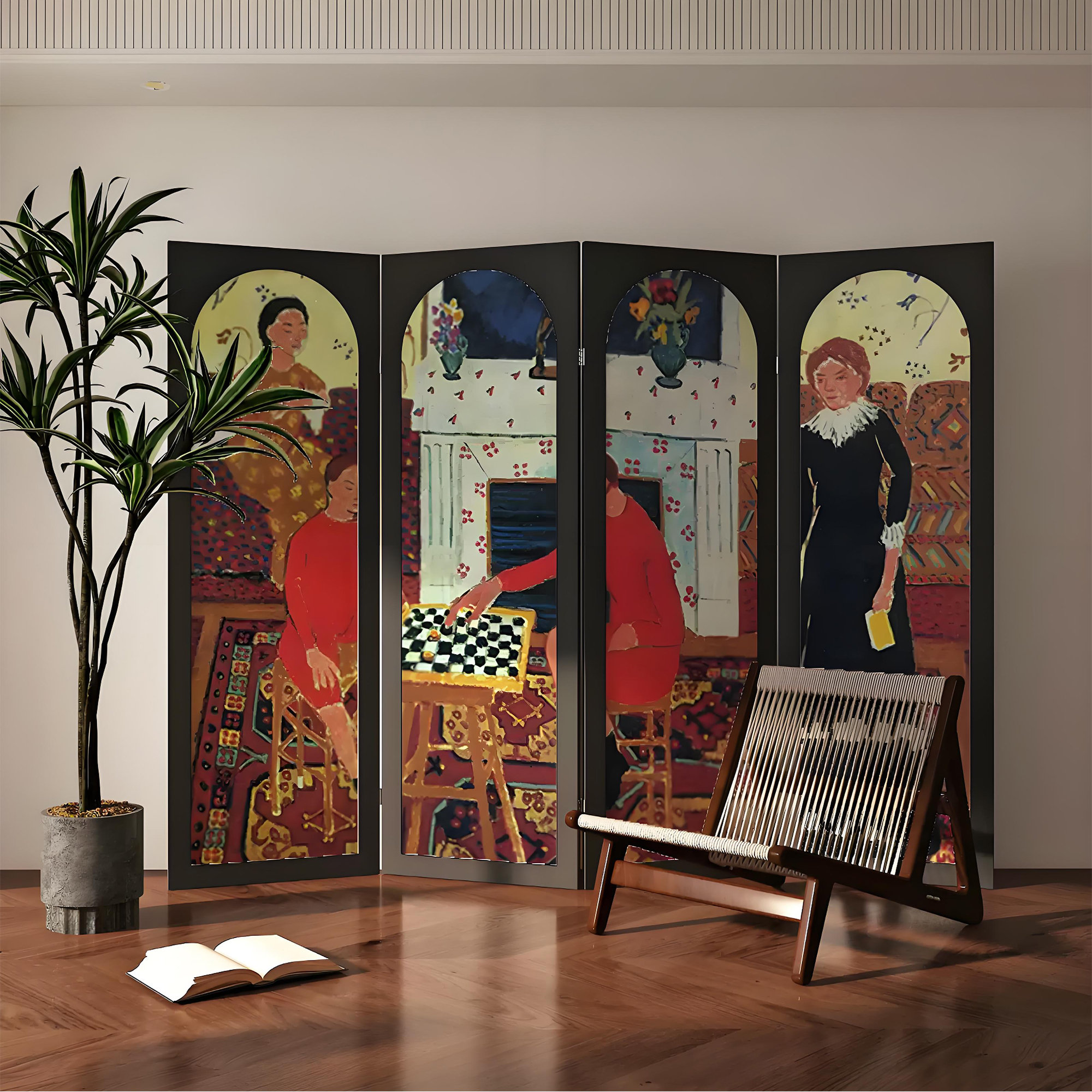 Red Barrel Studio® Luxury Folding Oil Painting Screen | Wayfair