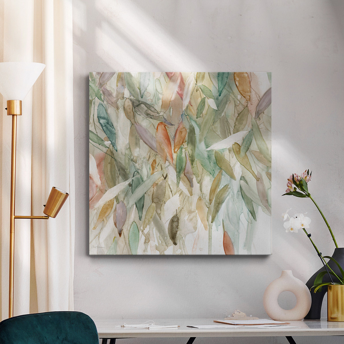 Winston Porter Rainy Cascade II-Premium Gallery Wrapped Canvas - Ready ...