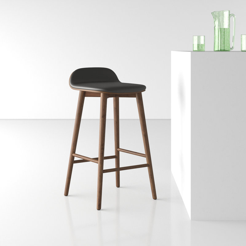 AllModern Beck 26'' Seat Height Counter Stool - Solid Wood Frame and ...