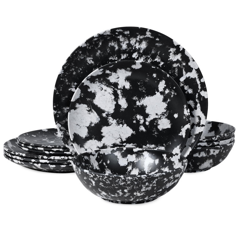 Brayden Studio Torbay 12 Piece Melamine Dinnerware Set - Service for 4 ...