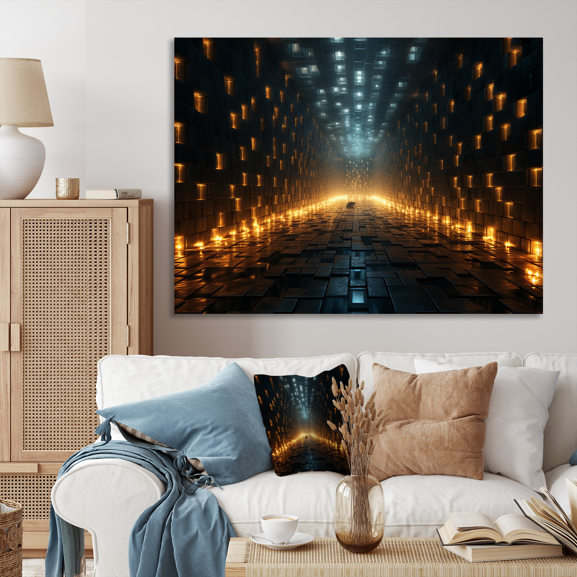 Ebern Designs Momentum Mirage 1 - Geometric Wall Art | Wayfair