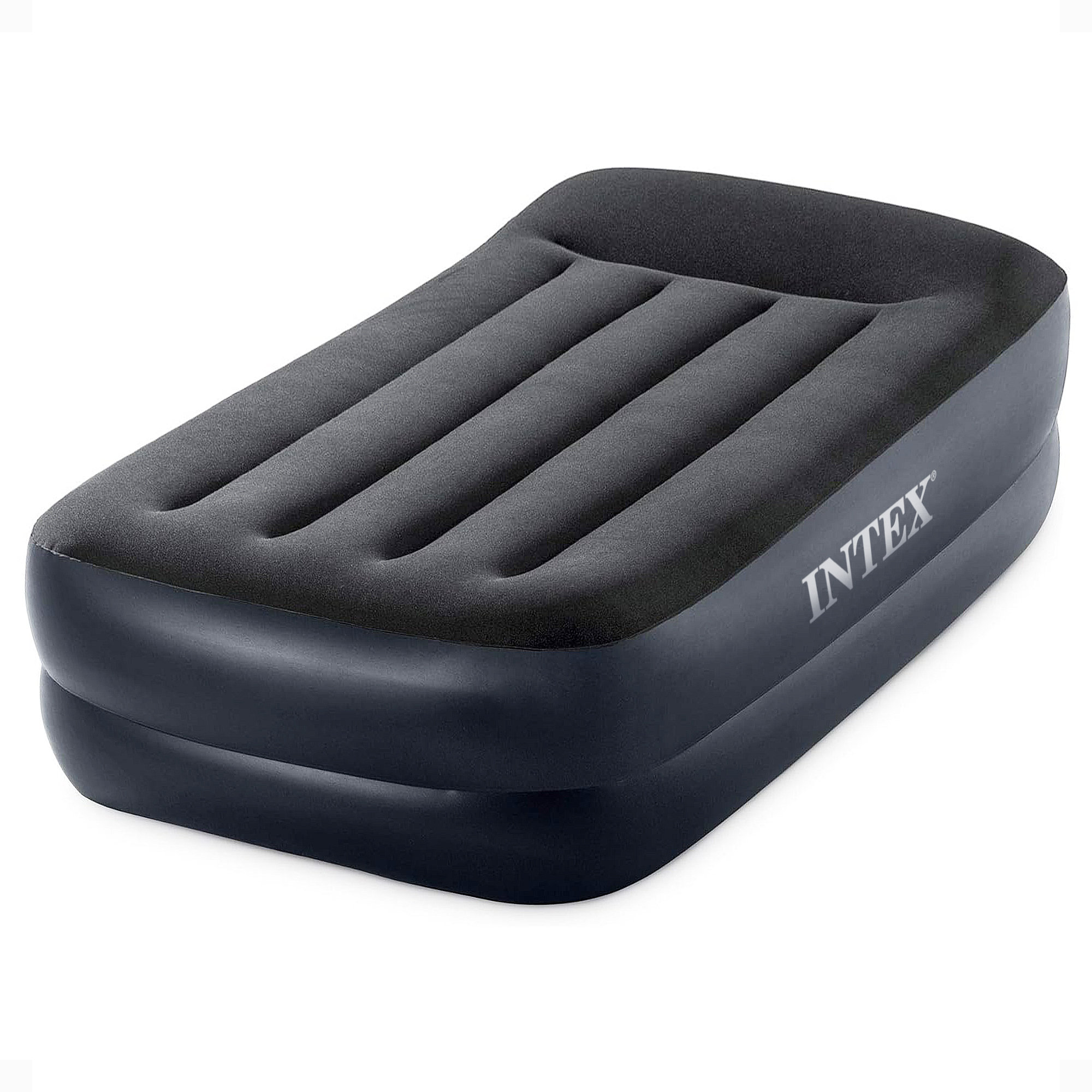 Intex Dura Beam Plus Pillow Raised Airbed Mattress With Built In Pump ...
