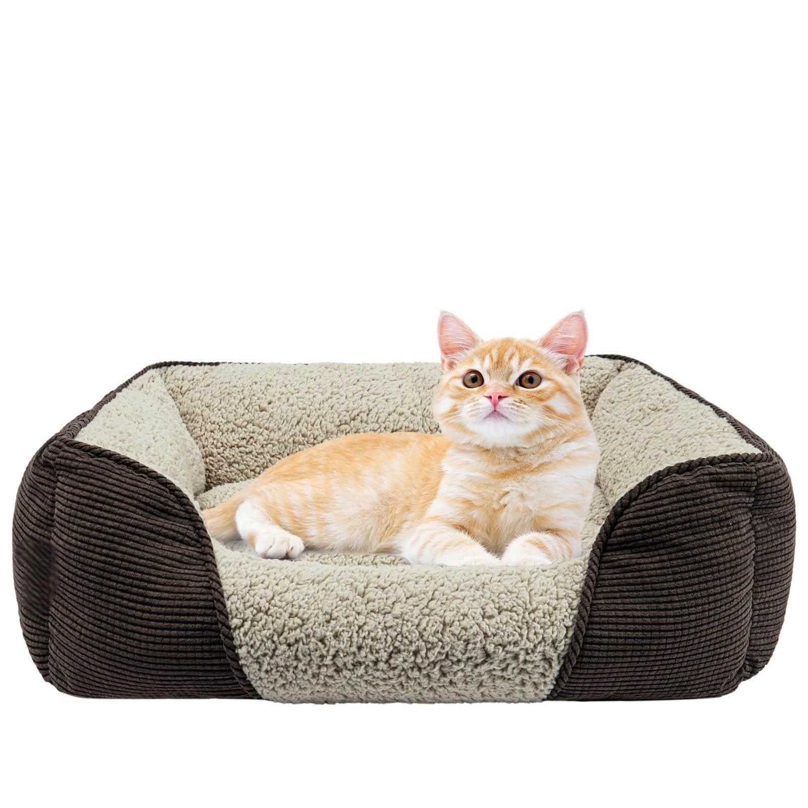 Hokku Designs Washable Cat Beds For Indoor Cats With Removable Cushion ...