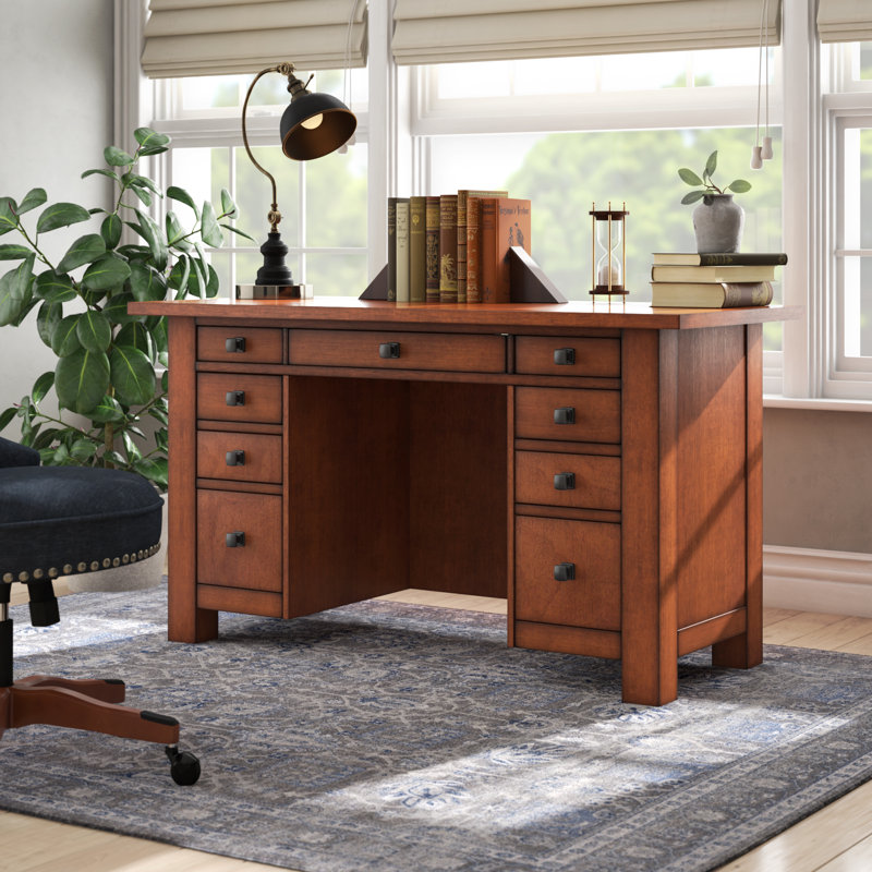 Three Posts™ Rotherham 54" Executive Desk & Reviews | Wayfair