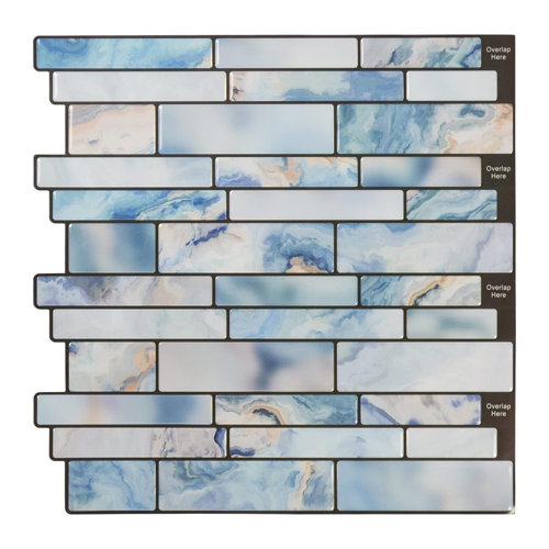 HOMEART 12 W x 12 L Peel and Stick Backsplash Subway Tile (Set of 10 ...