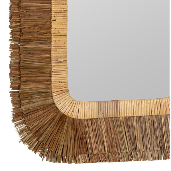 Beachcrest Home Valier Seagrass Rectangle Wall Mirror & Reviews | Wayfair