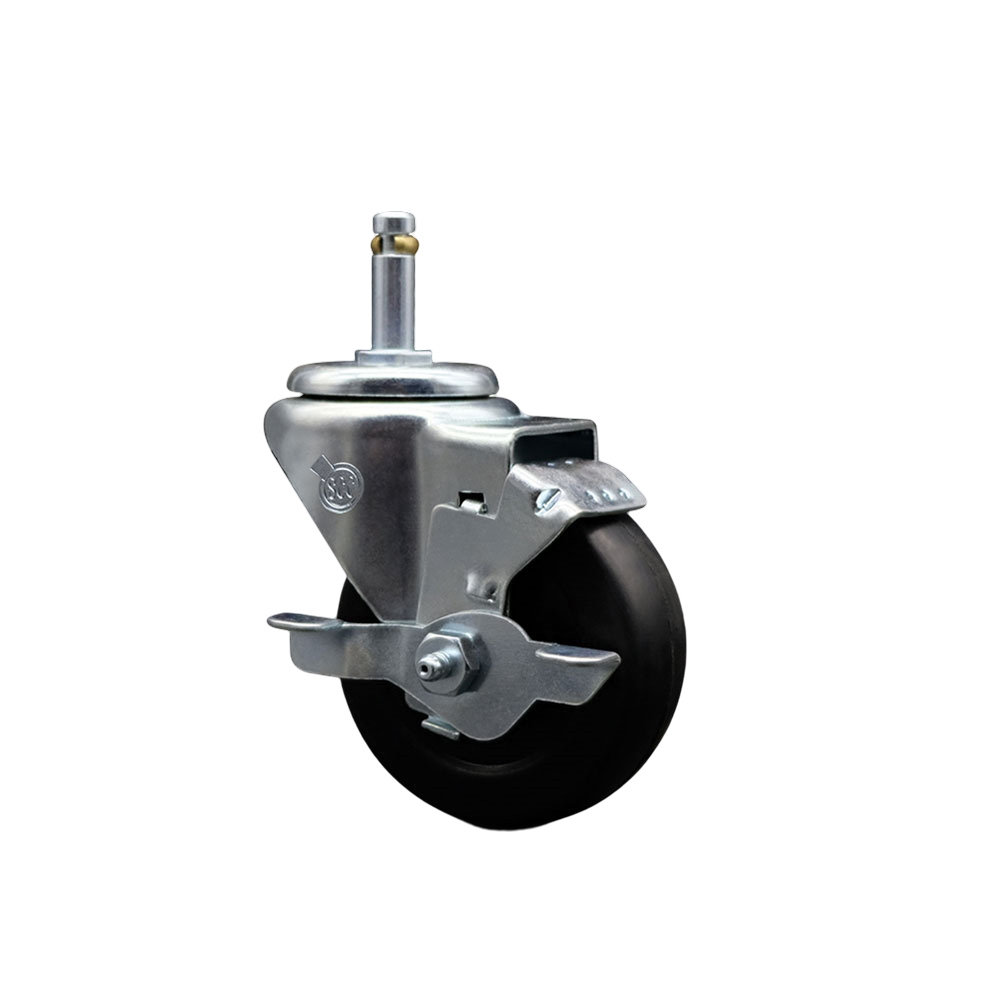 Service Caster Soft Swivel Grip Ring Stem Caster with Brake | Wayfair