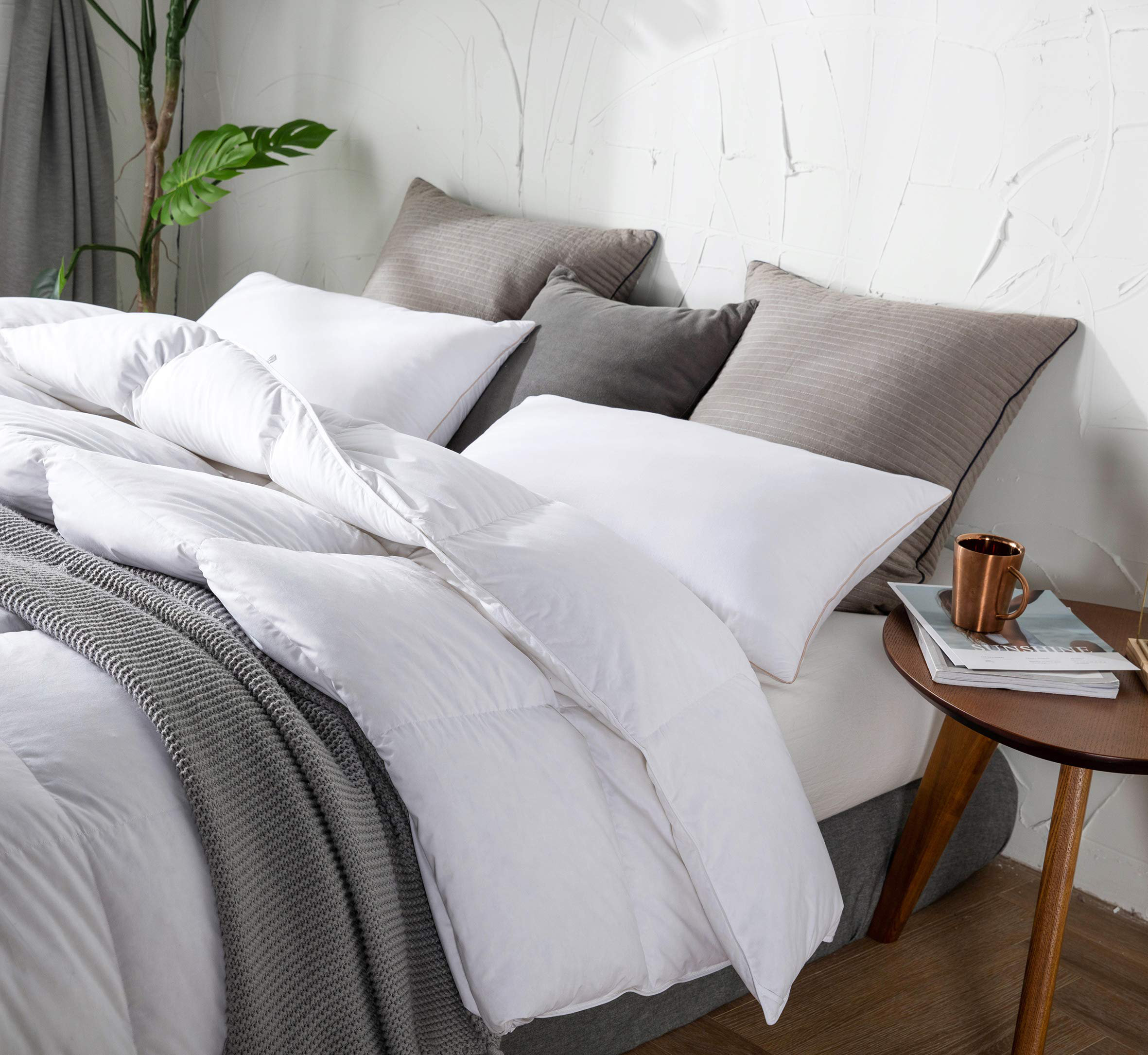 Eider & Ivory™ Down Comforter Queen/Full Size With Corner Tabs | Wayfair