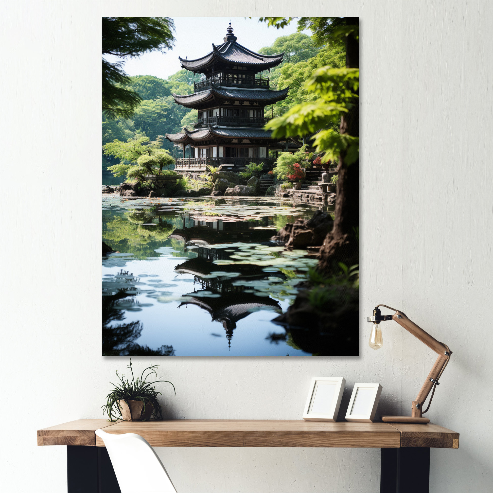 Red Barrel Studio Tagert Asian Art Serene Pagoda VII - Print - Wayfair ...