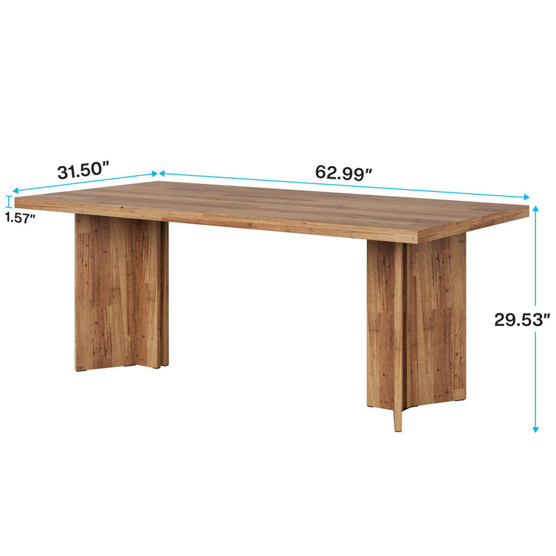 The Twillery Co.® Ragusa 63-Inch Rectangle Computer Desk & Reviews ...