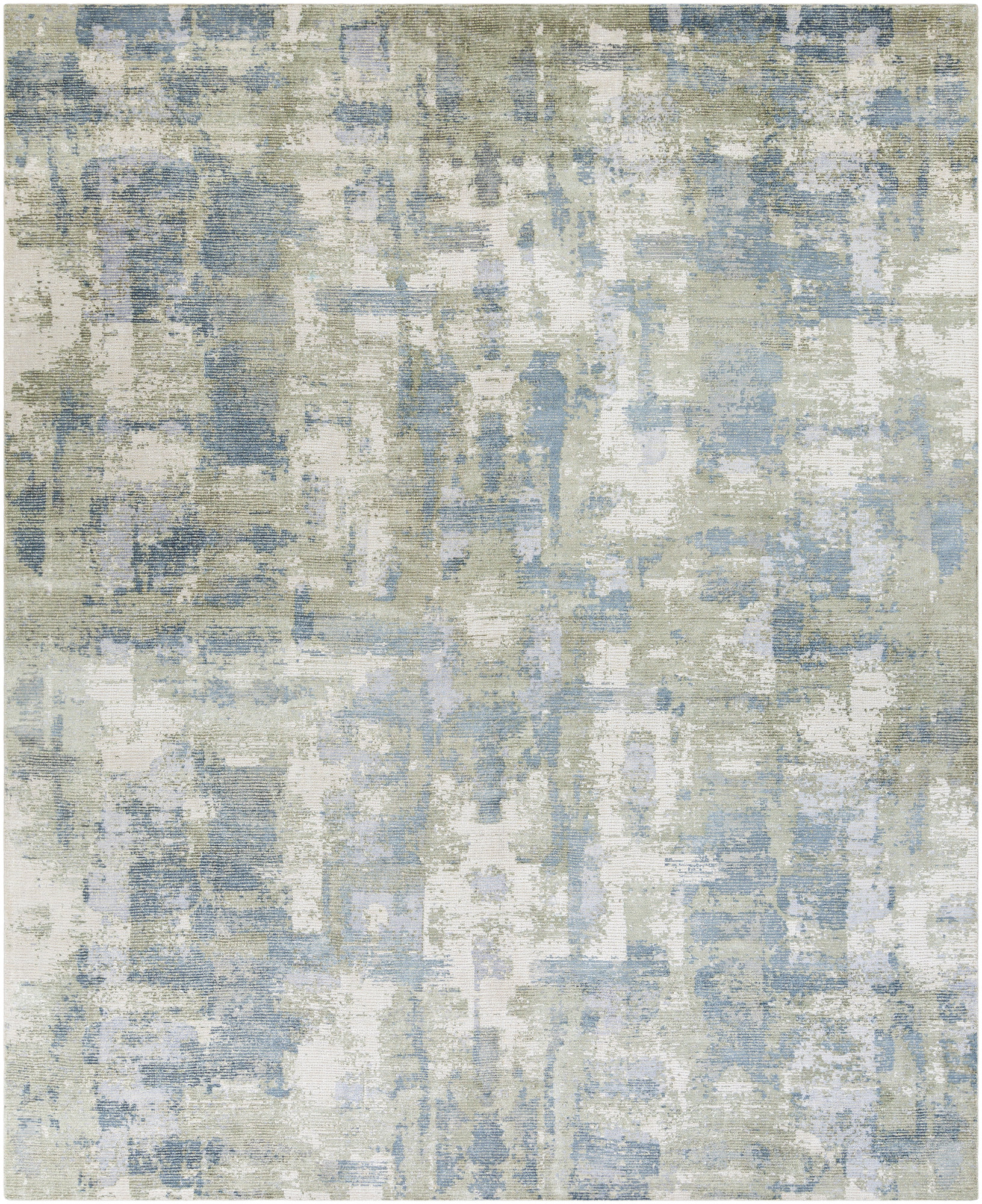 17 Stories Baran Abstract Hand-Knotted Green/Blue Area Rug & Reviews ...