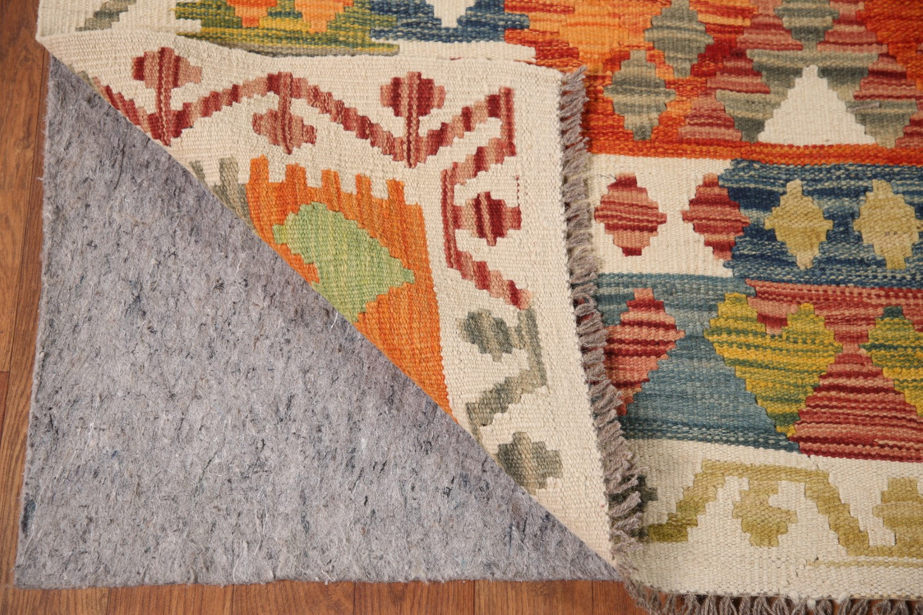 Dakota Fields Geometric Kilim Wool Area Rug 9x11 | Wayfair