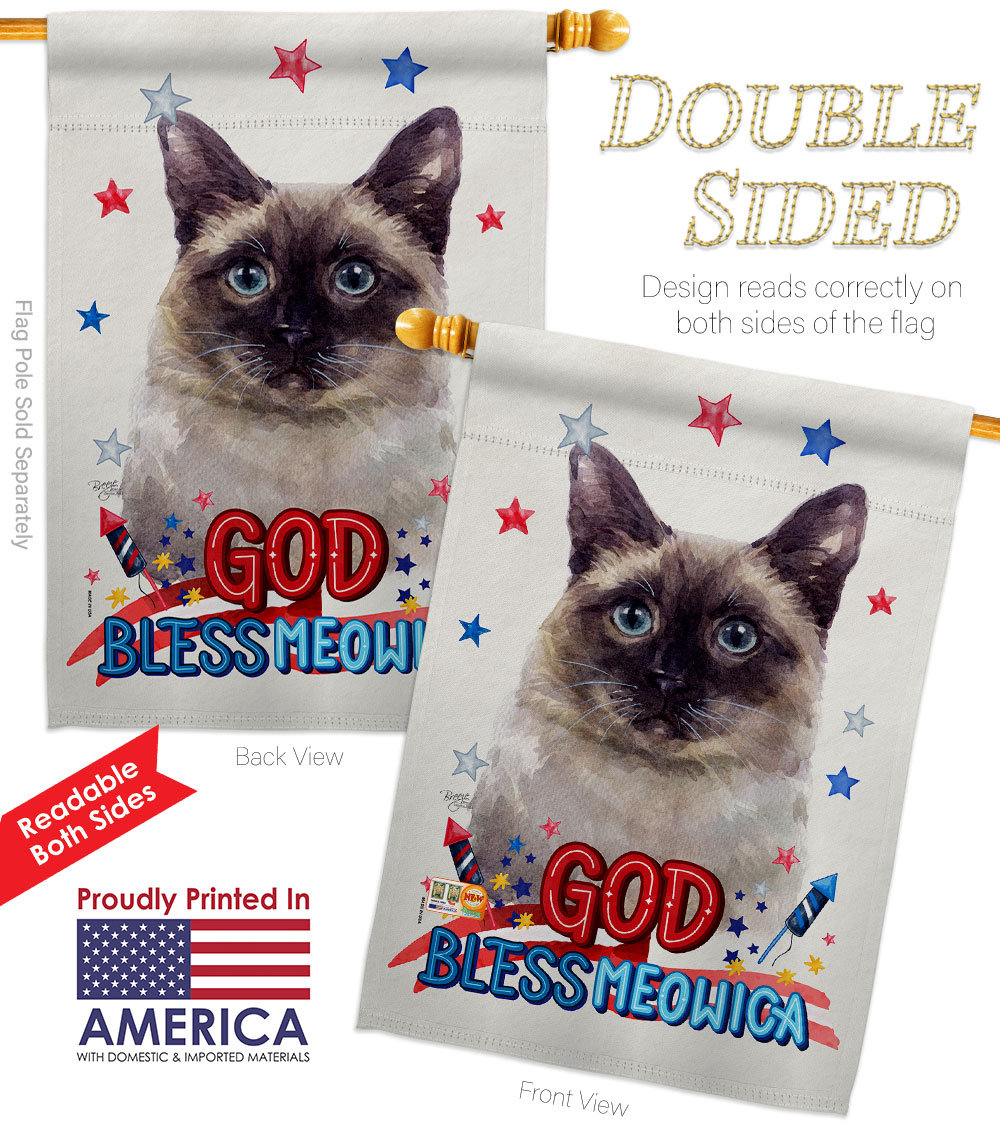 Breeze Decor Patriotic 2-sided Polyester 3 x 2 ft. House Flag | Wayfair