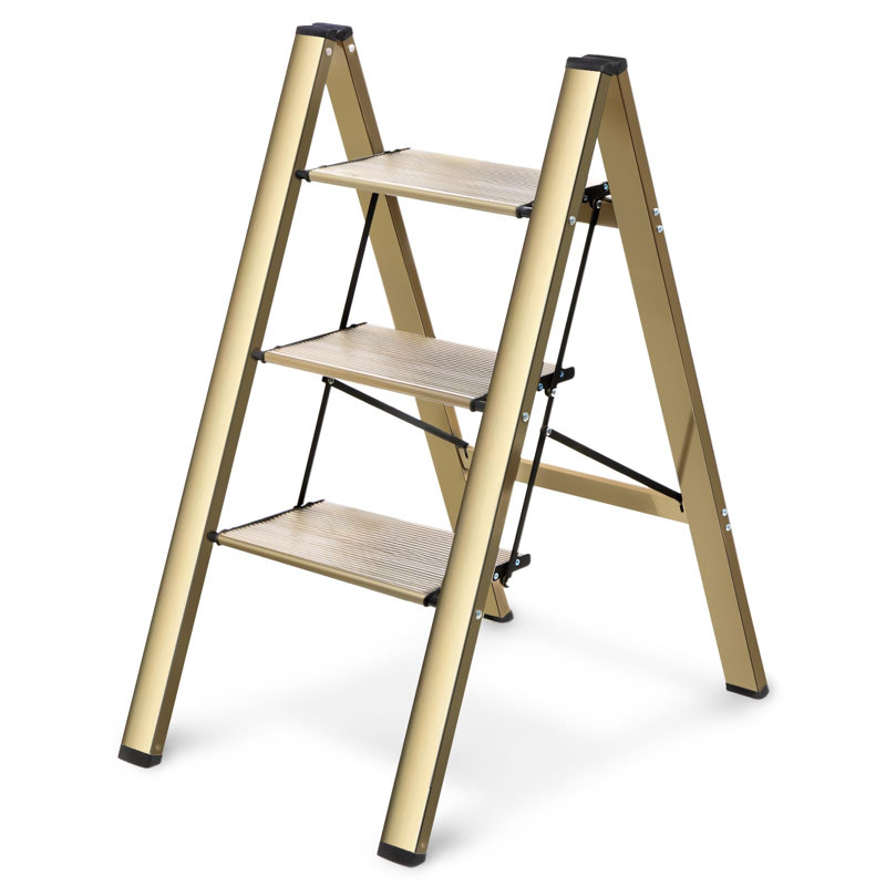 WFX Utility™ 3 Step Ladder, Lightweight Portable Folding Step Stool ...