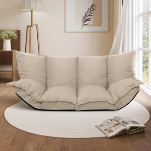 Trule Cortlan Full 63" Upholstered Convertible Futon, Floor Game Chair ...