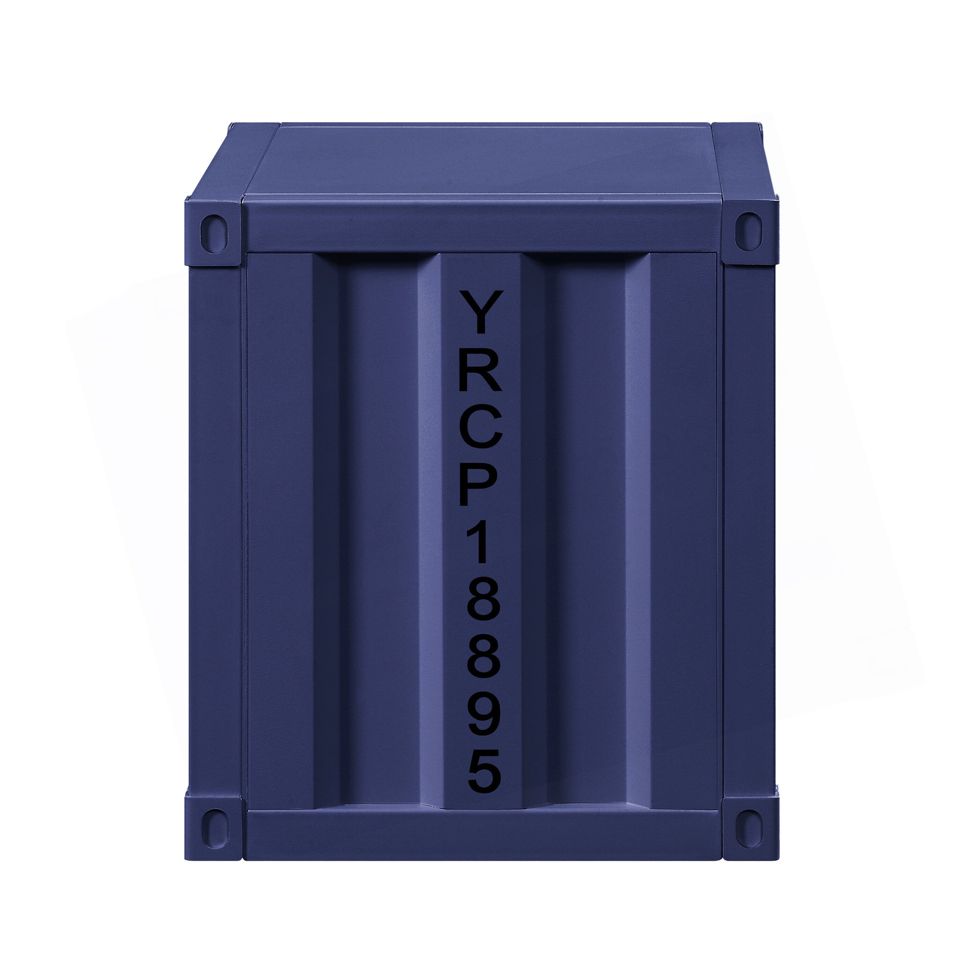 Williston Forge Cargo Blue Finish Nightstand W/USB | Wayfair