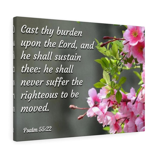Blue Elephant Upon The Lord Psalm 55:22 - Wrapped Canvas Print ...