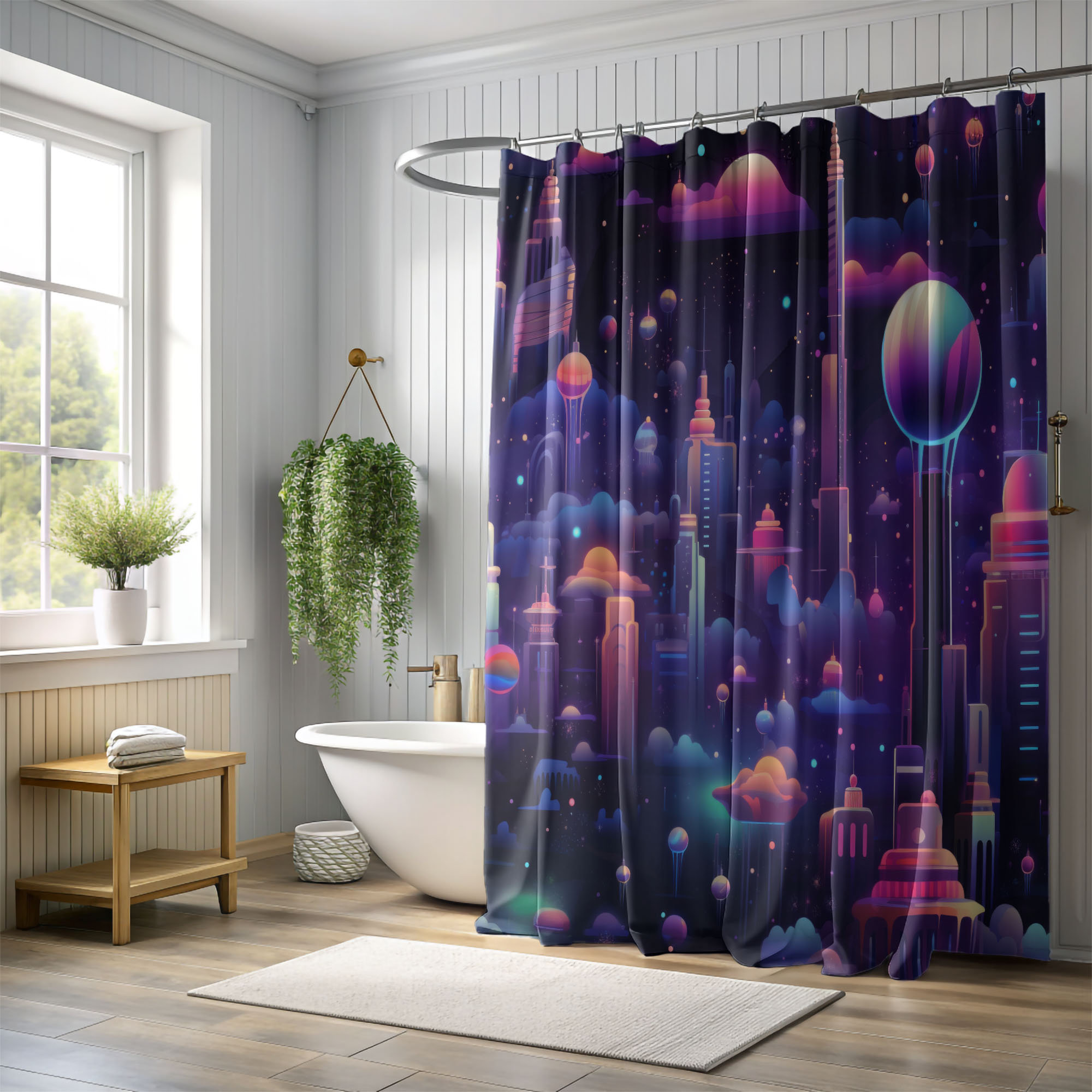East Urban Home Future Vision - Premium Shower Curtain | Wayfair