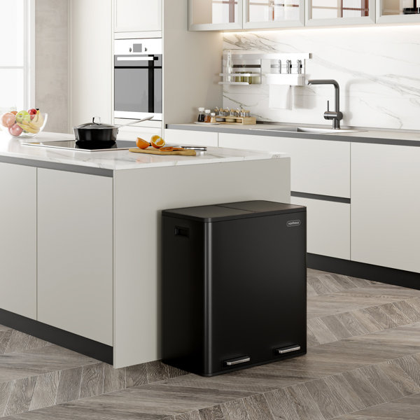 VonHaus 60L Compartment Bins Step On Multi-Compartment Rubbish ...