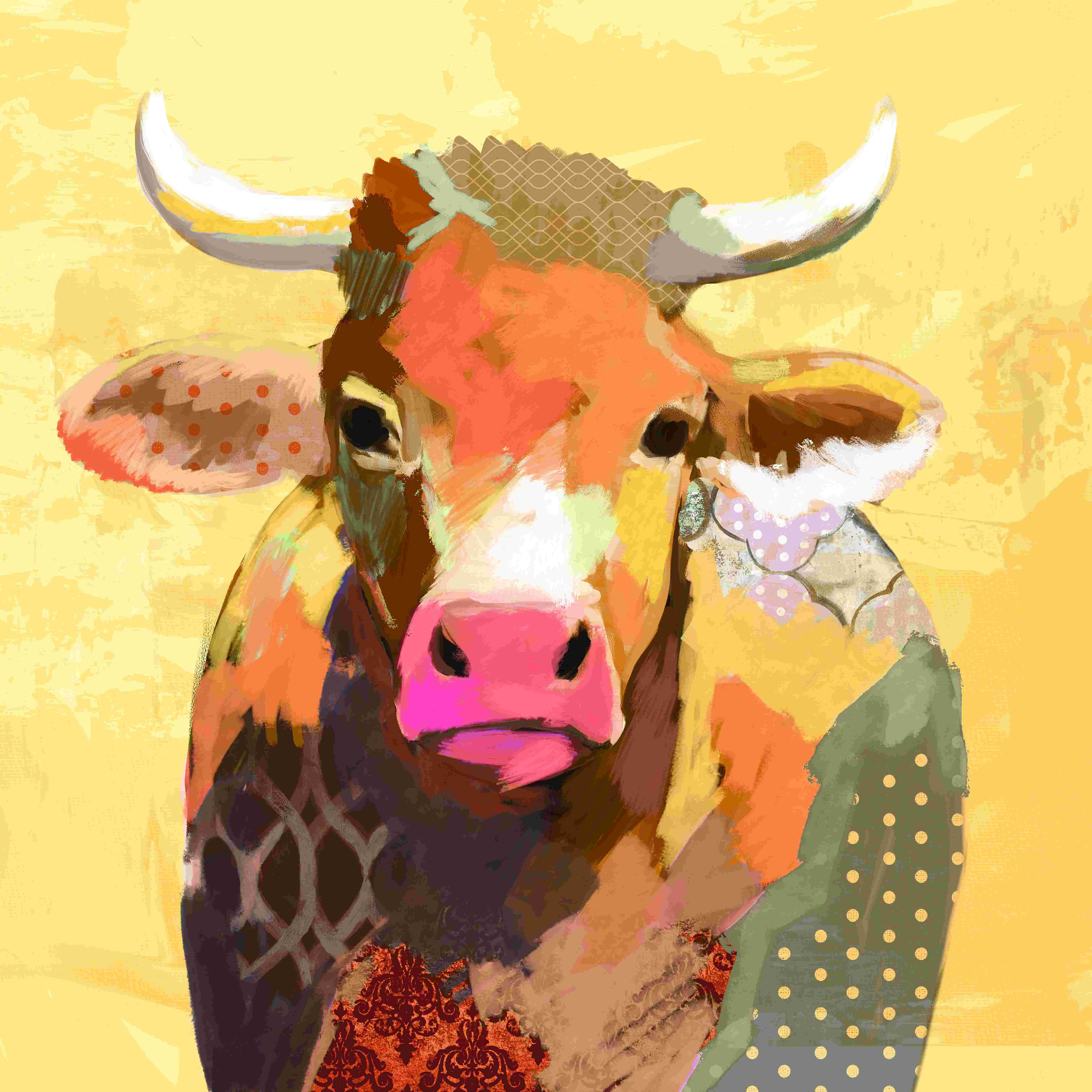 August Grove Not So Bright Patchwork Cow - Wayfair Canada