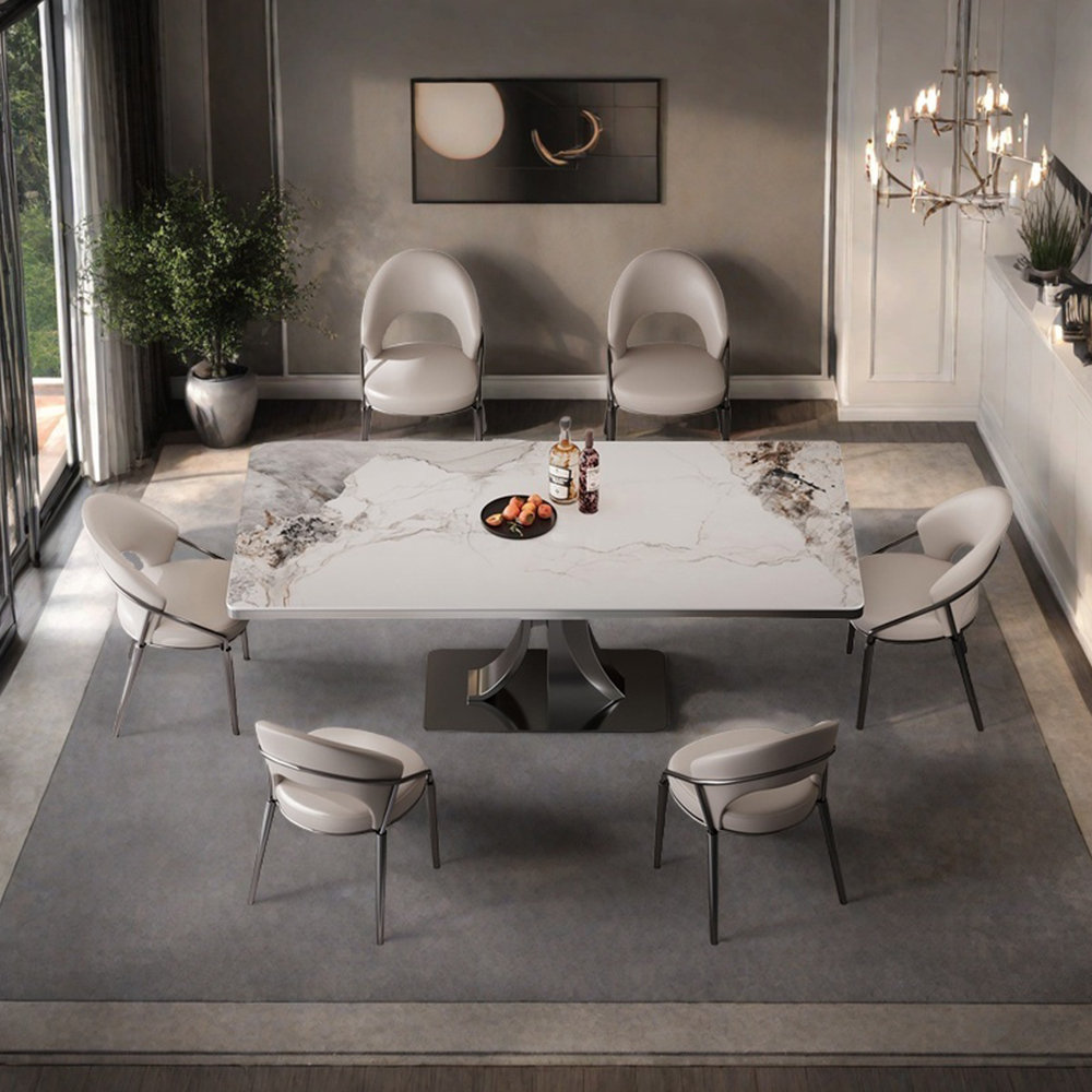 Elamer Light luxury modern simple dining table set - Wayfair Canada