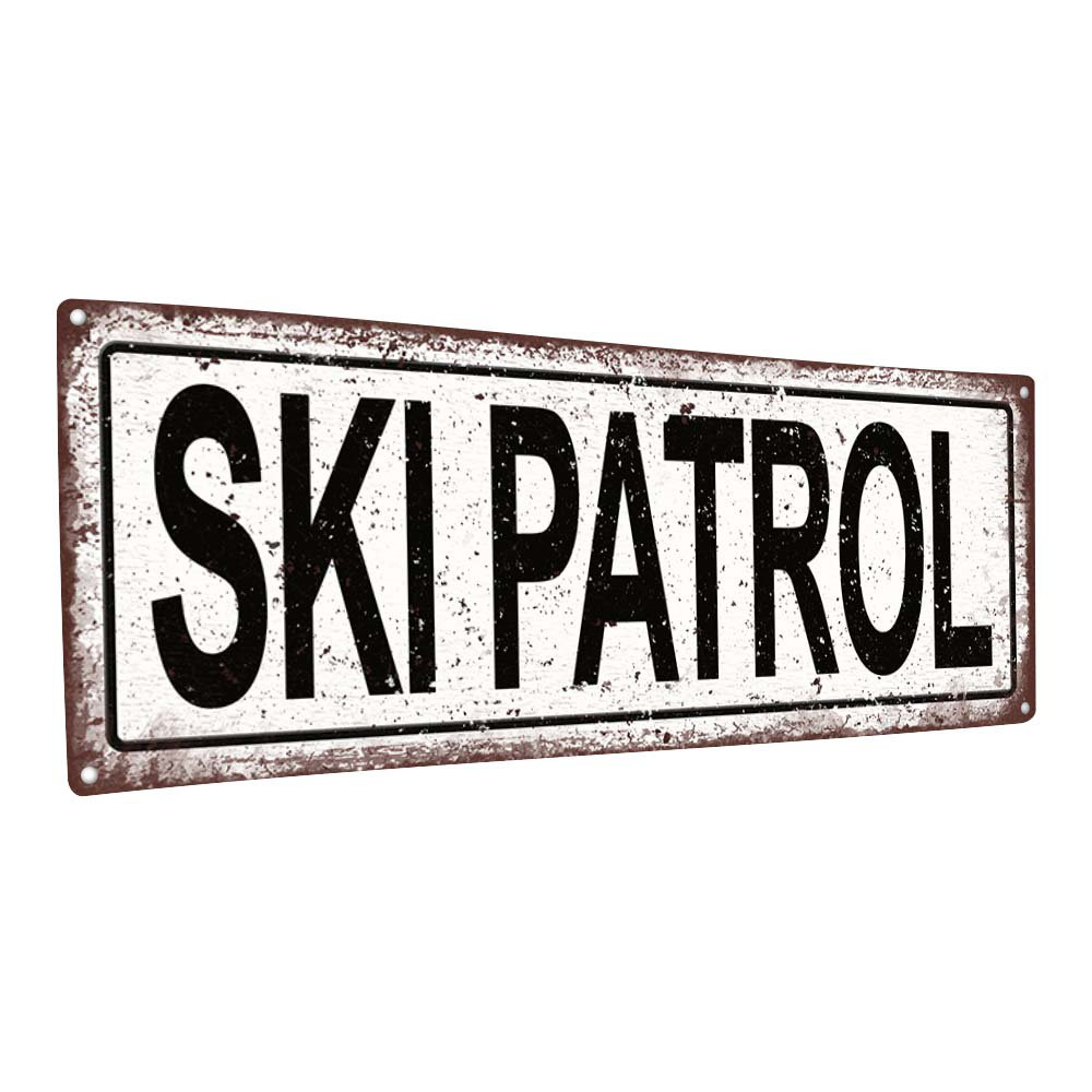 Gracie Oaks " Distressed, Ski Patrol Metal Sign " | Wayfair