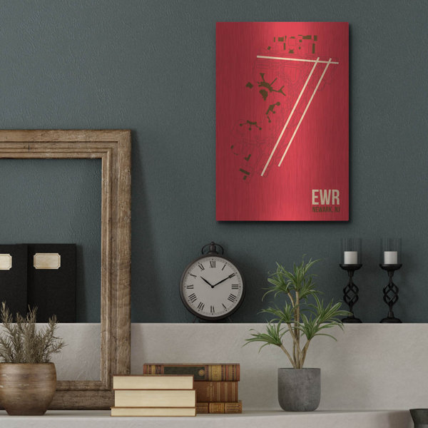 Ebern Designs " EWR Airport Layout " by O8 Left | Wayfair