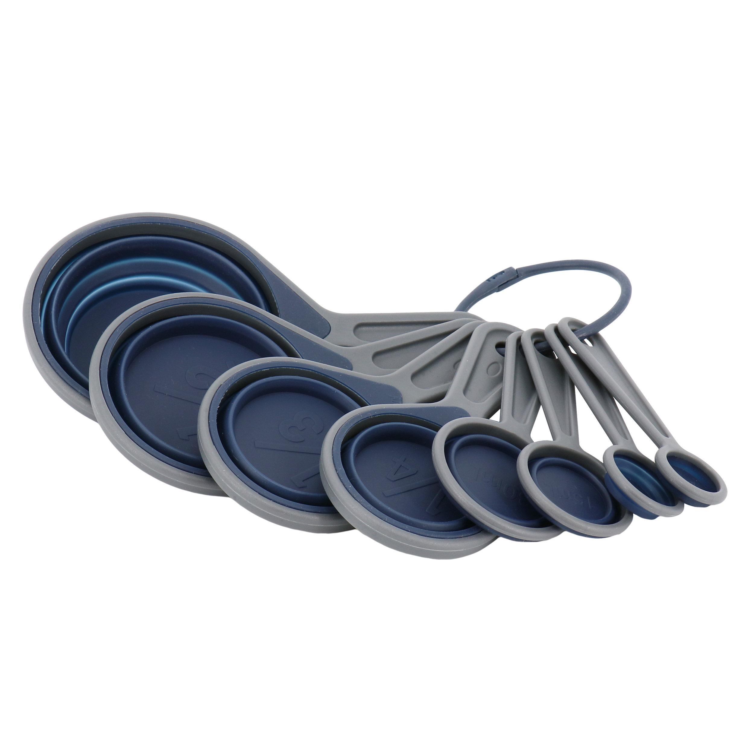 Oster Bluemarine 8 Piece Collapsible Measuring Cups and Spoons Set in ...