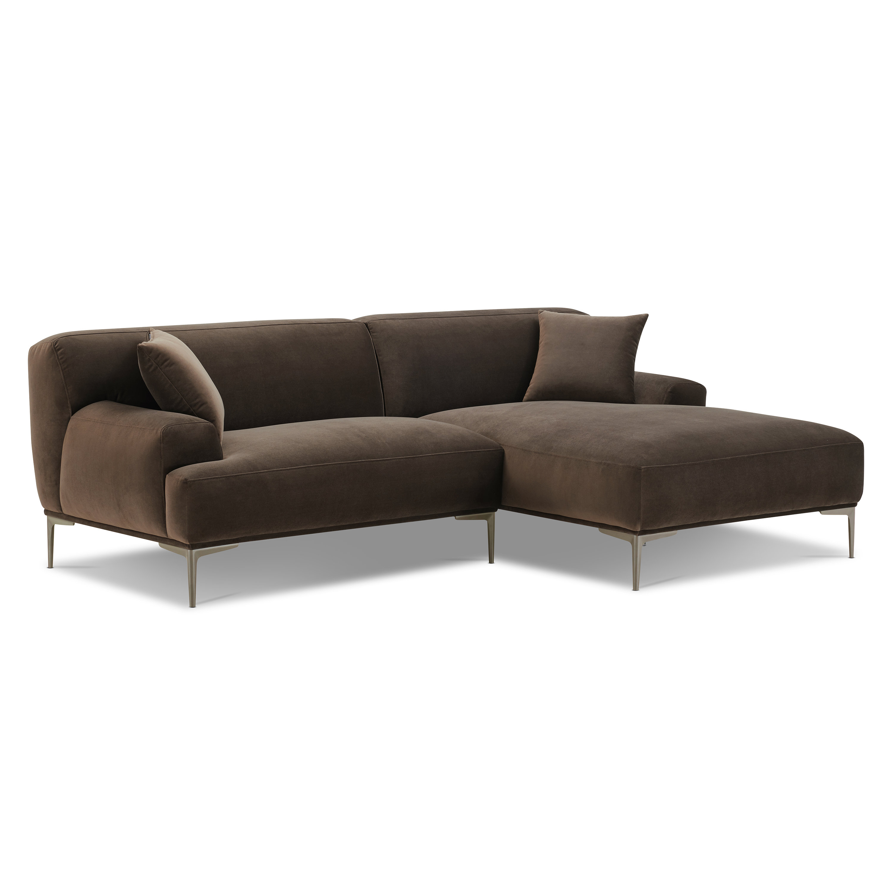 Poly & Bark Mineta 94.5" Performance Velvet Sectional Fabic Sofa | Wayfair