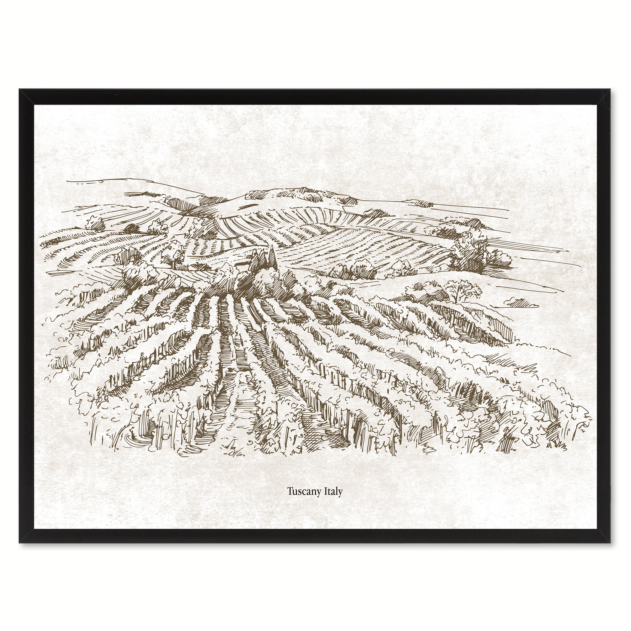 August Grove Tuscany Italy Winery Print on Canvas with Picture Frame ...